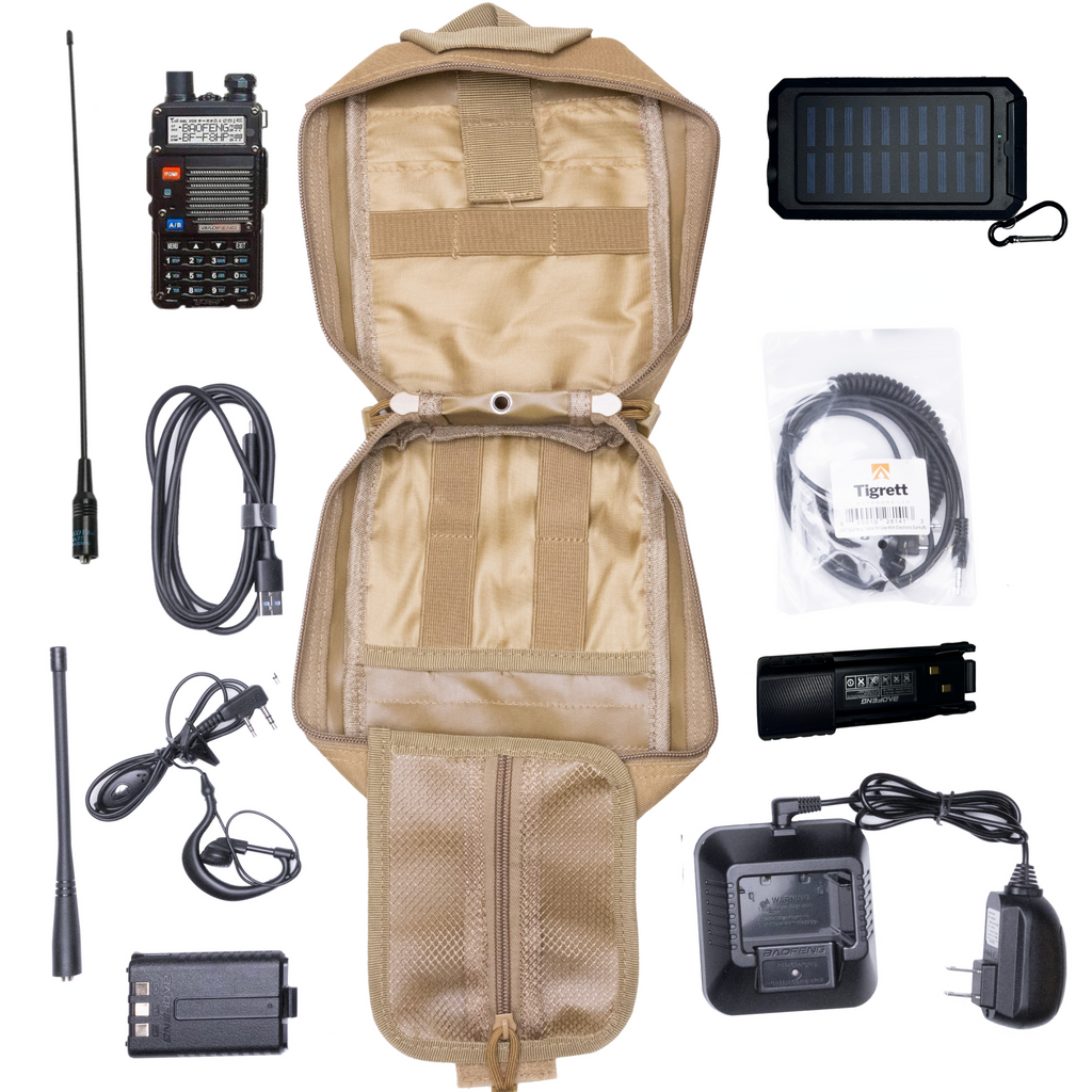 UV9R Radio Go Bag kit with Solar Charger – Stay Connected Any where ...